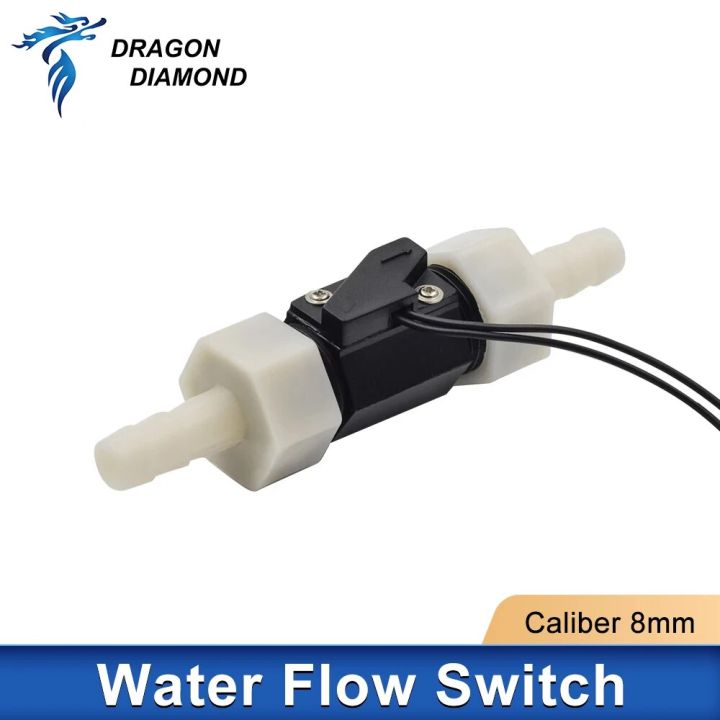 DRAGON DIAMOND Water Flow Sensor Switch 8mm Nozzle G1/2" Pressure ...