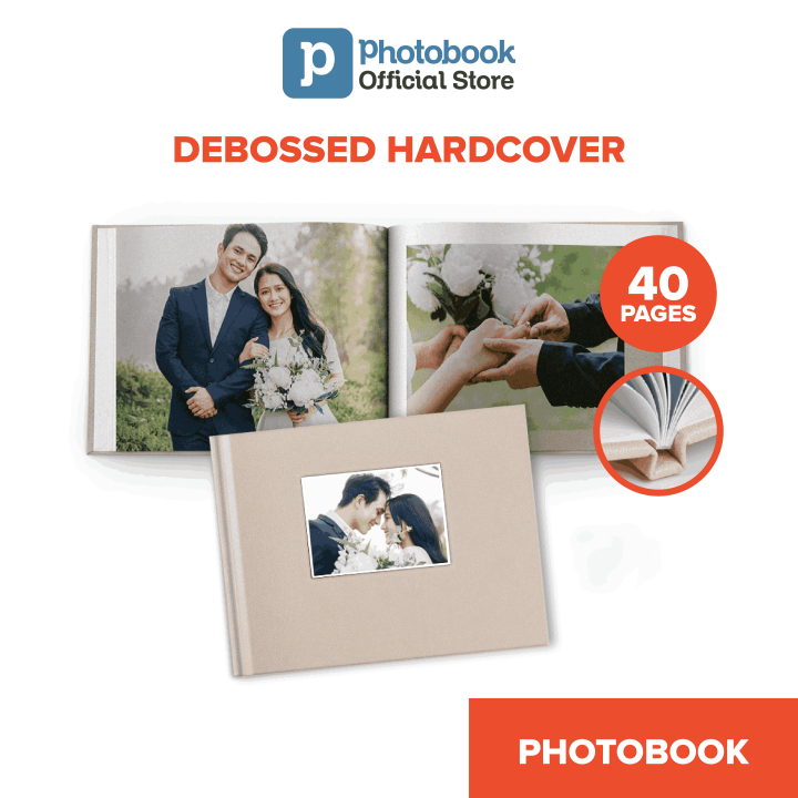 Debossed Hardcover Photobook 14"x 10" 40 Pages (Leather/Buckram/Linen ...