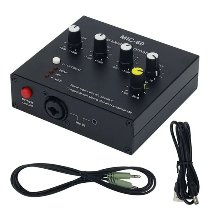 MIC-60 3-Band Equalizer Balanced Mic Preamp Microphone Preamplifier ...