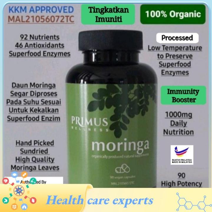 Efficient ★(KKM LULUS) 90 Kapsul Daun Moringa Primus Wellness Dengan ...