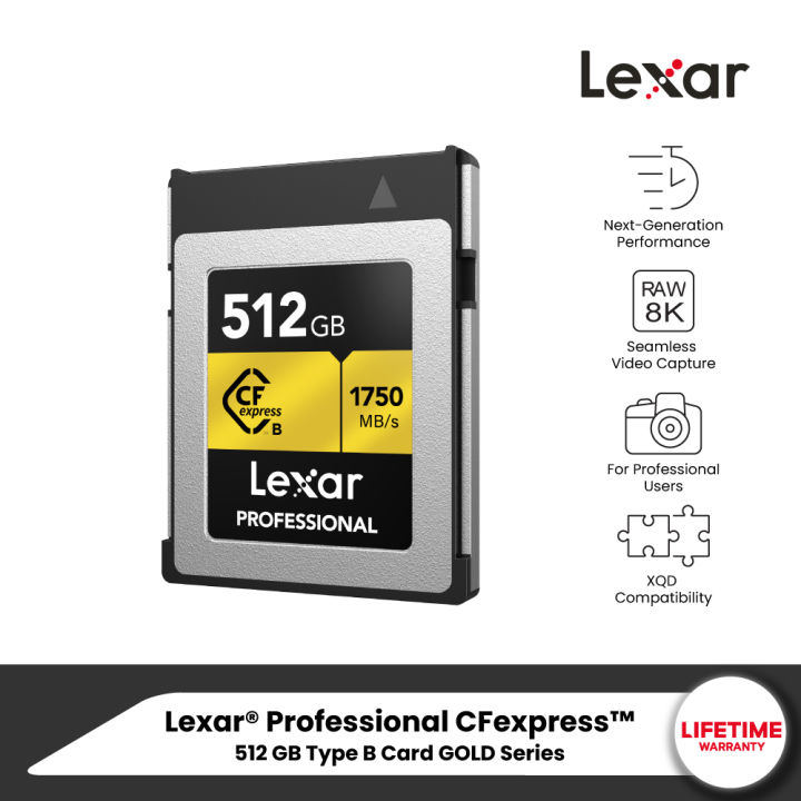Lexar® Professional CFexpress™ Type B Card GOLD Series (ซีเอฟการ์ด ...
