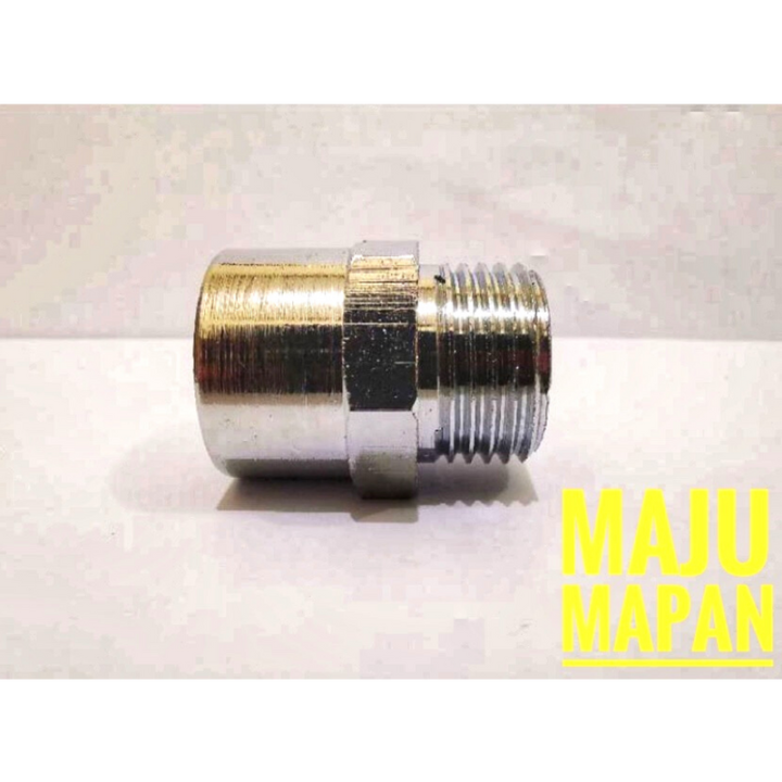 Double Nepel Sock drat luar dalam / Verlop sock chrome 3/4 x 1/2 | Lazada Indonesia