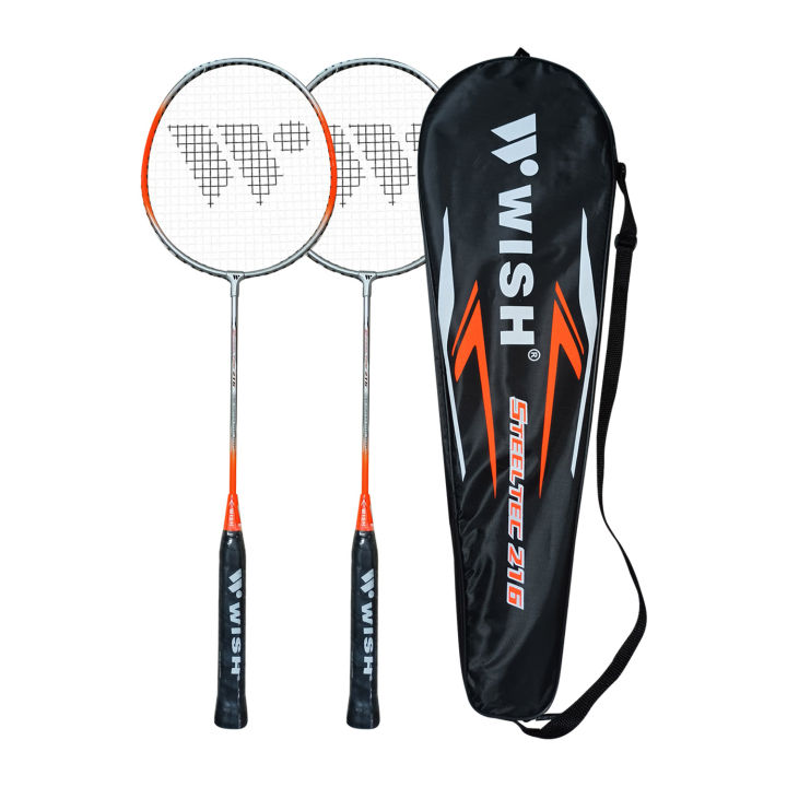 Wish Steeltec 216 Badminton Racket (w/bag) Built-in T-joint | Lazada PH