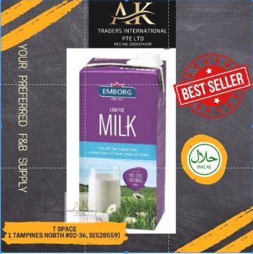 EMBORG LOW FAT UHT MILK 1LT HALAL (BIUNDLE OF 2PACK) | Lazada Singapore