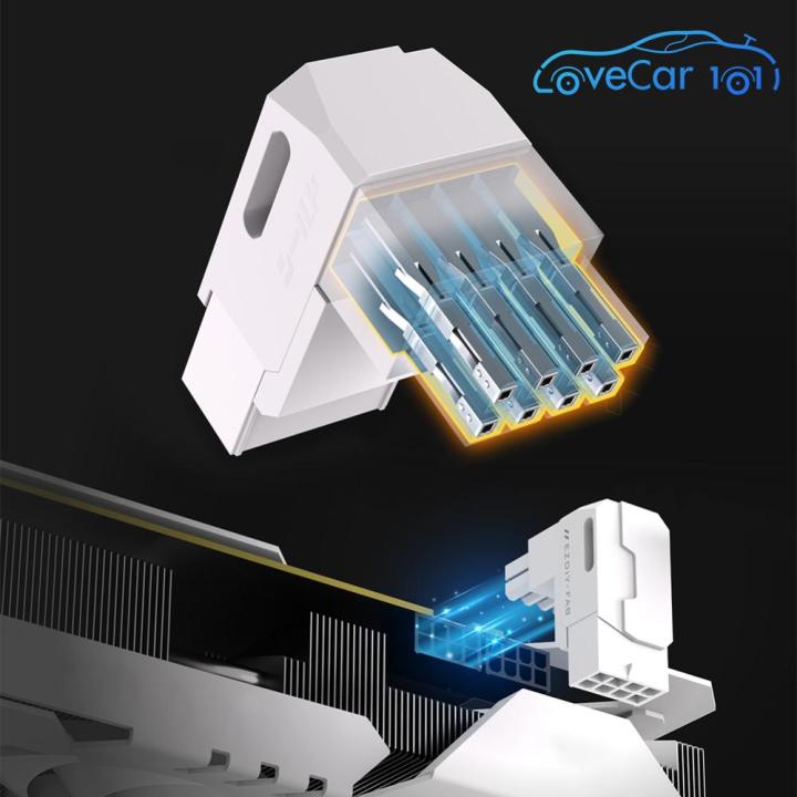 8-Pin PCIe GPU Power Adapter 90-Degree Angled Connector Power Right ...