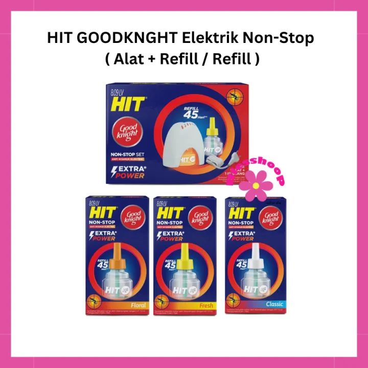 HIT GOODKNGHT Elektrik Non-Stop ( Alat + Refill / Refill ) | Lazada ...