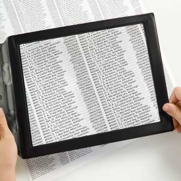 A4 Full Page Large Sheet Ultra-thin Magnifier Magnifying Glass Reading ...