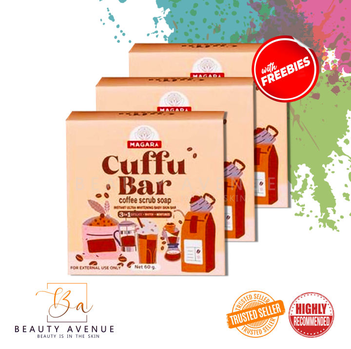 Magara Skin Cuffu Bar Coffee Scrub Soap 60g X 3 (With Freebies) | Lazada PH