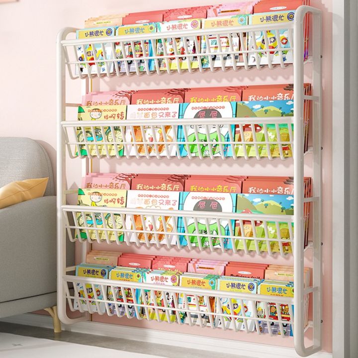 Rak Buku Multifunctional Rak Wall Hanging Storage Rack Iron Book Shelf ...