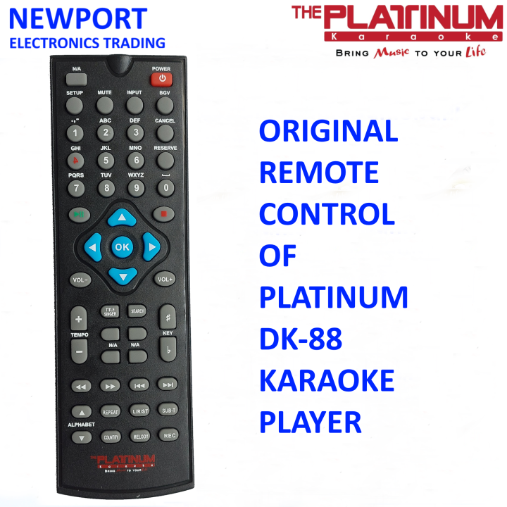 Original Remote Control of Platinum DK-88 Karaoke Player | Lazada PH
