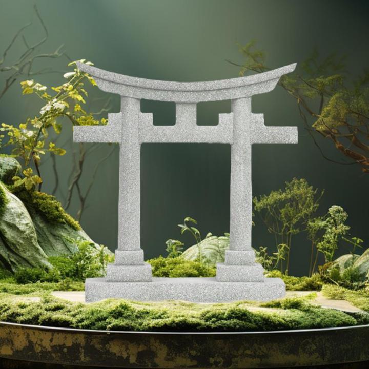Miracle Shining Japan Torii Gate Shrine Model Figurine Terrarium ...