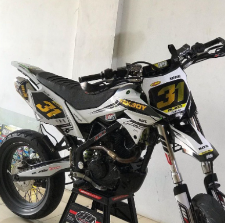 DECAL DTRACKER KOMBINASI CUTTING GOLD FULL BODY DESAIN CUSTOM | Lazada ...
