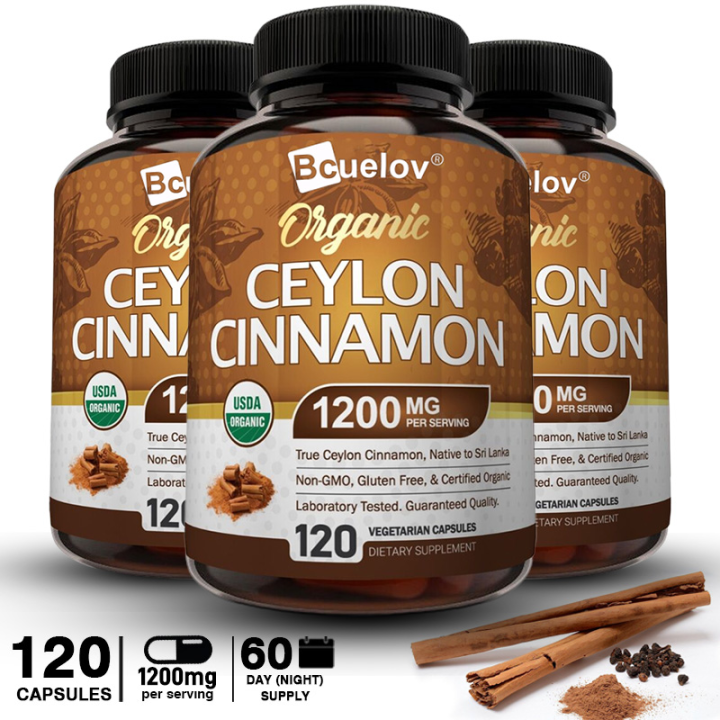 Ceylon Cinnamon (Made with Organic Ceylon Cinnamon) 120 Capsules ...