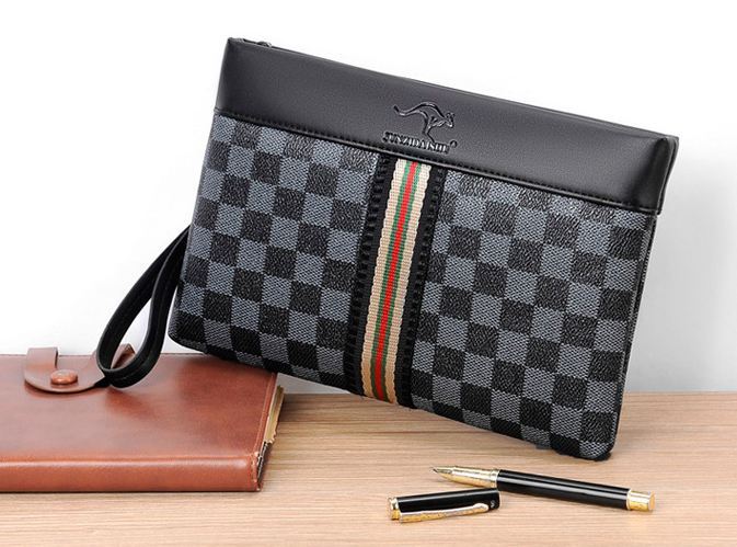 Men Clutch Bag Man Leather Handbag Beg Tangan Kulit Lelaki Junzidaishu ...