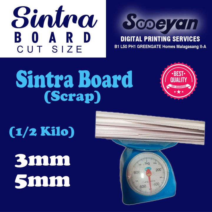 Sintra Board (Scrap/ Retaso) White Thickness: 3mm & 5mm | Lazada PH