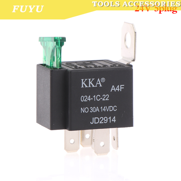 FUYU 1PC 12V DC 4 Pin Car Automotive Fused Relay 30A Normally with 4pin ...