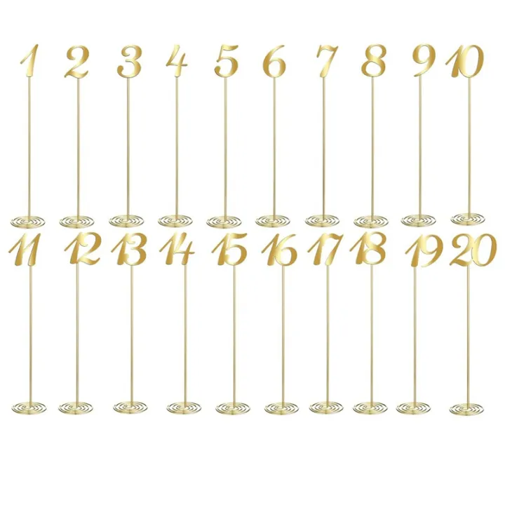 Table Numbers Metal Table Numbers 1-20 for Wedding Reception 12 Inch ...