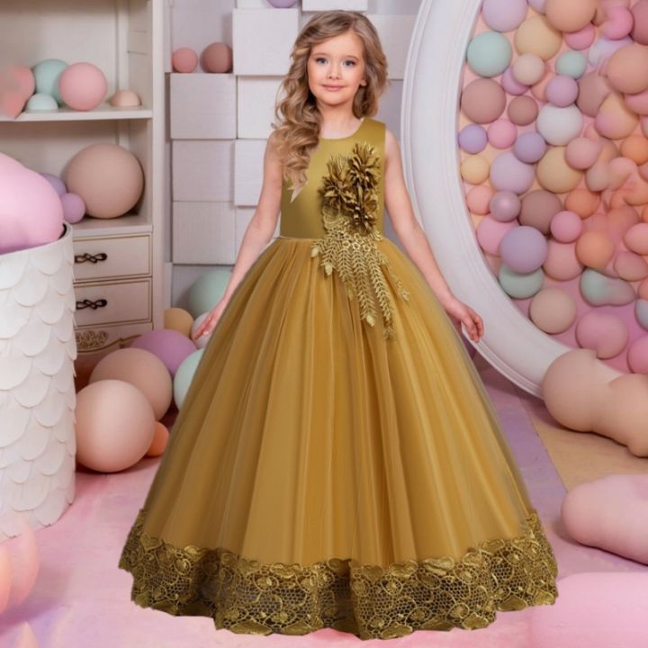 TOP New Fashion Flower Girls Dresses for Kids Wedding Party dress ...
