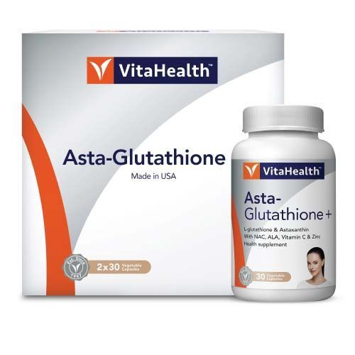 VITAHEALTH ASTA-GLUTATHIONE PLUS 2 X 30'S | Lazada