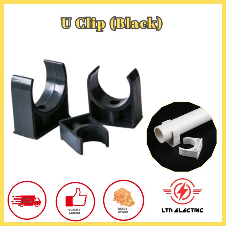 U-CLIP Conduit BLACK 20mm PVC Spring Click OFFER NOW🎁20mm U-Clip for ...