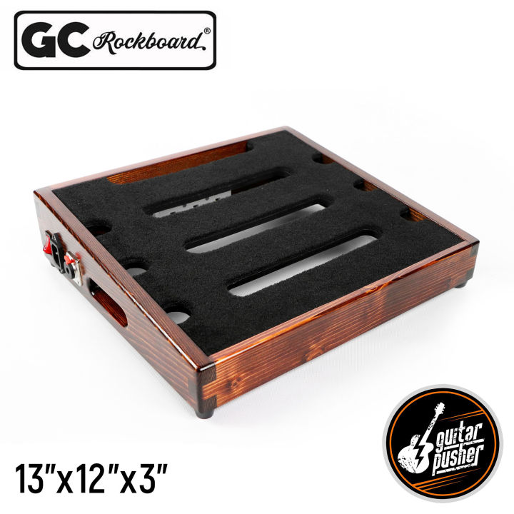 GC Rockboard Lyan Mini Pedalboard - 13 x 12 x 3 (Black, Mahogany ...