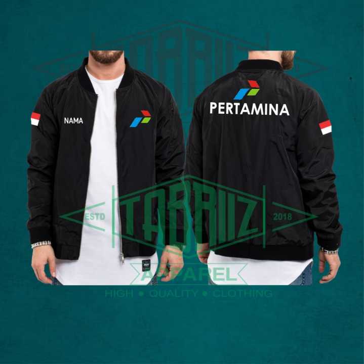 JAKET BOMBER PERTAMINA MANTEL PERTAMINA JAKET ANTI AIR JAKET WATERPROOF ...