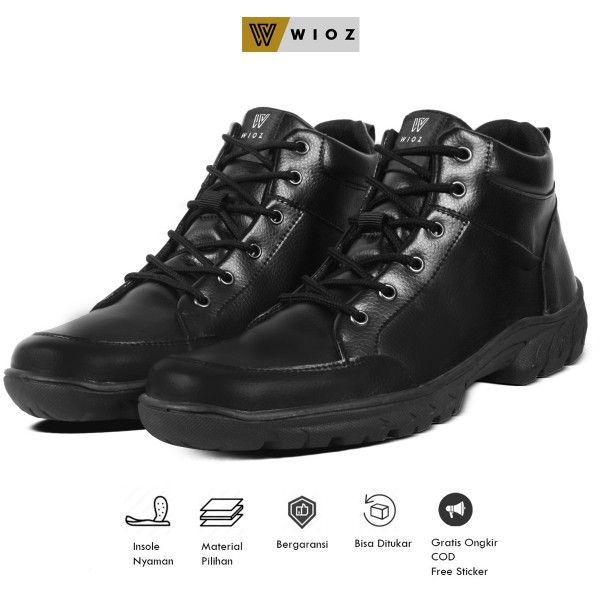 Sepatu Sneakers Pria Wioz W 66751 Sepatu Boots Kets Pria untuk Kuliah ...