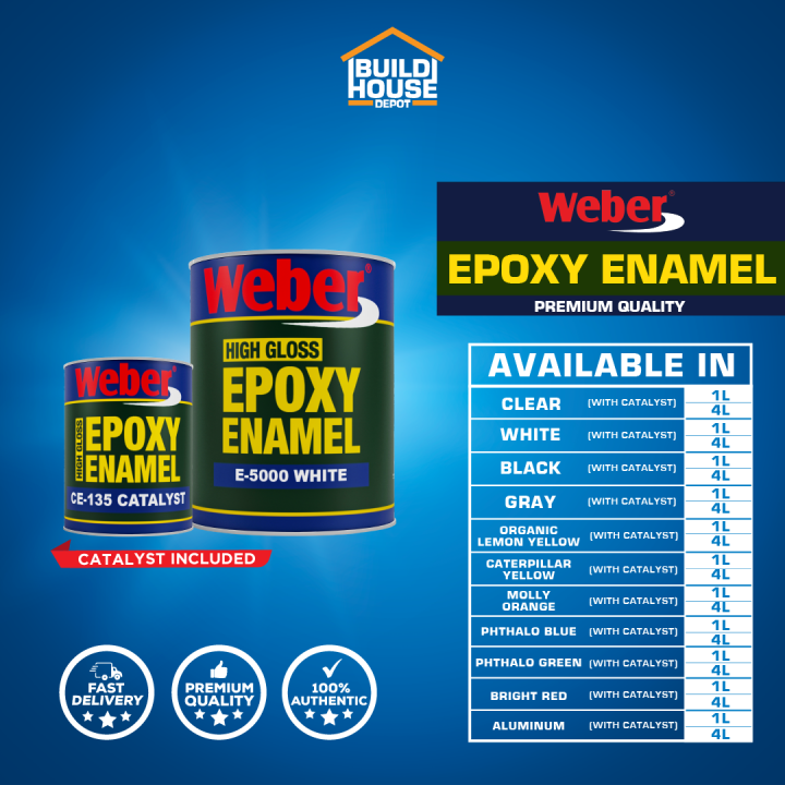 WEBER Epoxy Enamel with Catalyst - Clear | White | Black | Gray ...