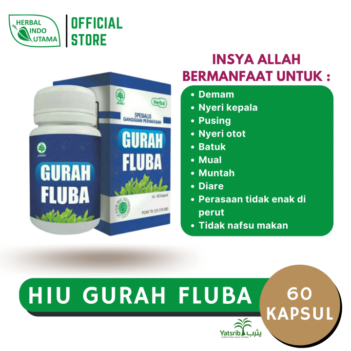 HIU GURAH FLUBA | Obat Kapsul Gurah dan Batuk 60 kapsul | Lazada Indonesia
