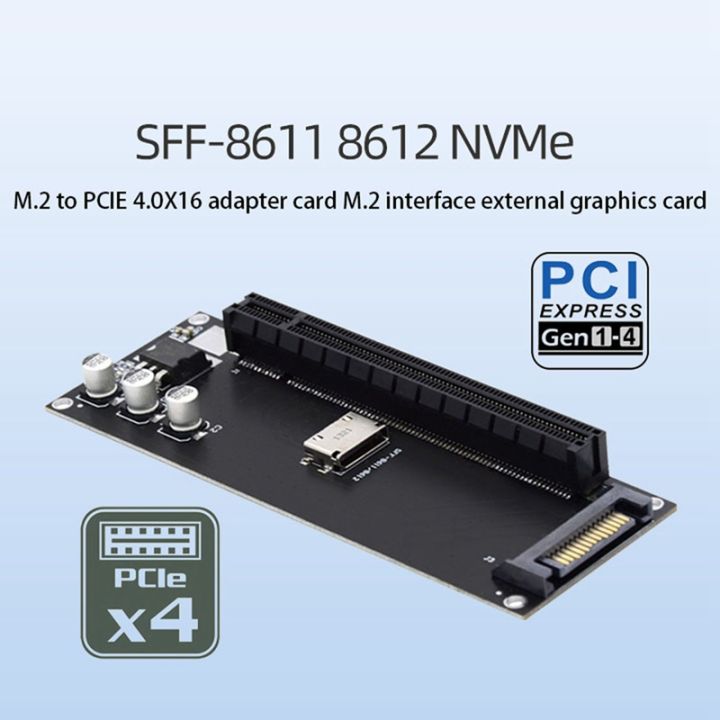 TECHCHIP-Expansion Card Mainboard SFF-8611 8612 NVMe M.2 SSD to PCIe 4. ...