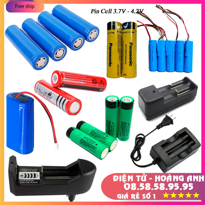 Pin Cell 18650 3.7V - 4.2V - 1200Ah - 2500mAh - 3200mAh( giá trên là 1 ...