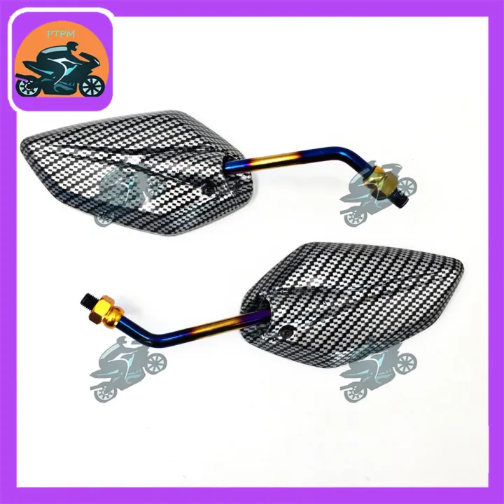 Side Mirror Motorcycle Universal Blue Gold Gradient side mirror ...
