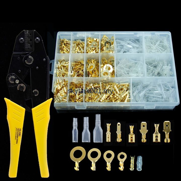 930PCS Insulated Female And Male Spade Crimp Terminals Cable Lug Wire ...
