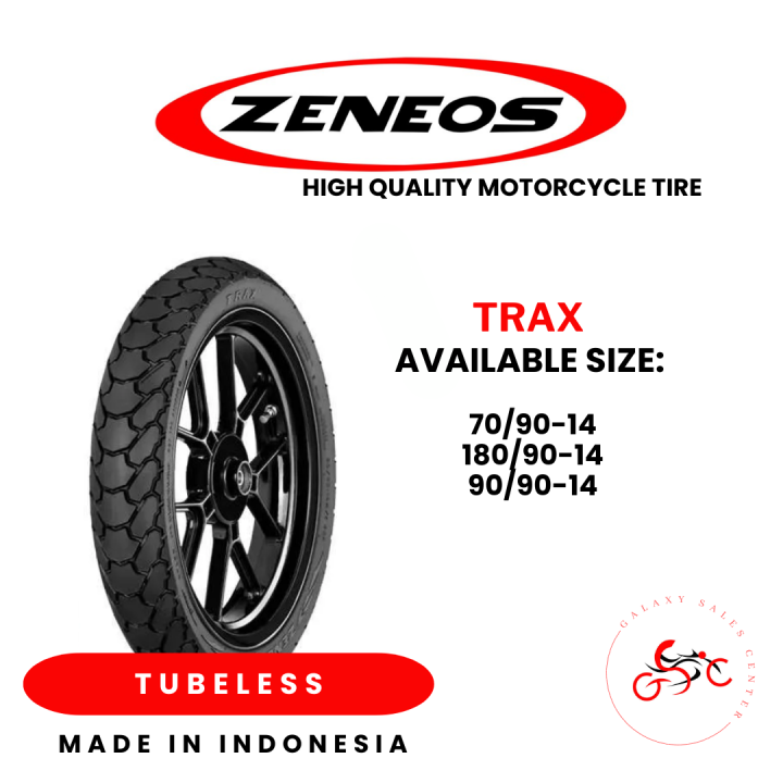 ZENEOS TRAX MOTORCYCLE TIRE TUBELESS BY 14 MADE IN INDONESIA | Lazada PH