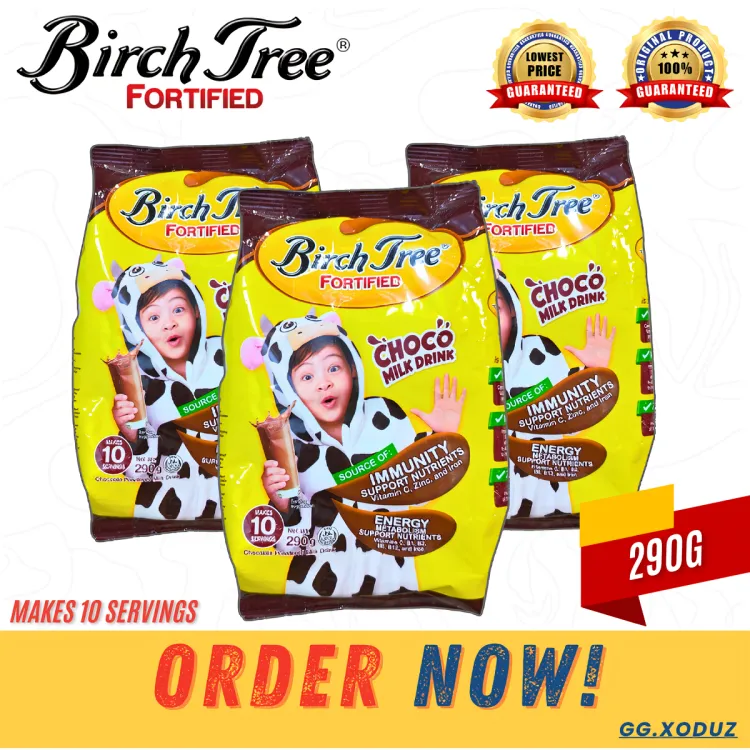 Authentic BIRCH TREE Fortified Choco Milk Powdered Drink (makes 10 servings) - 290g | Lazada PH
