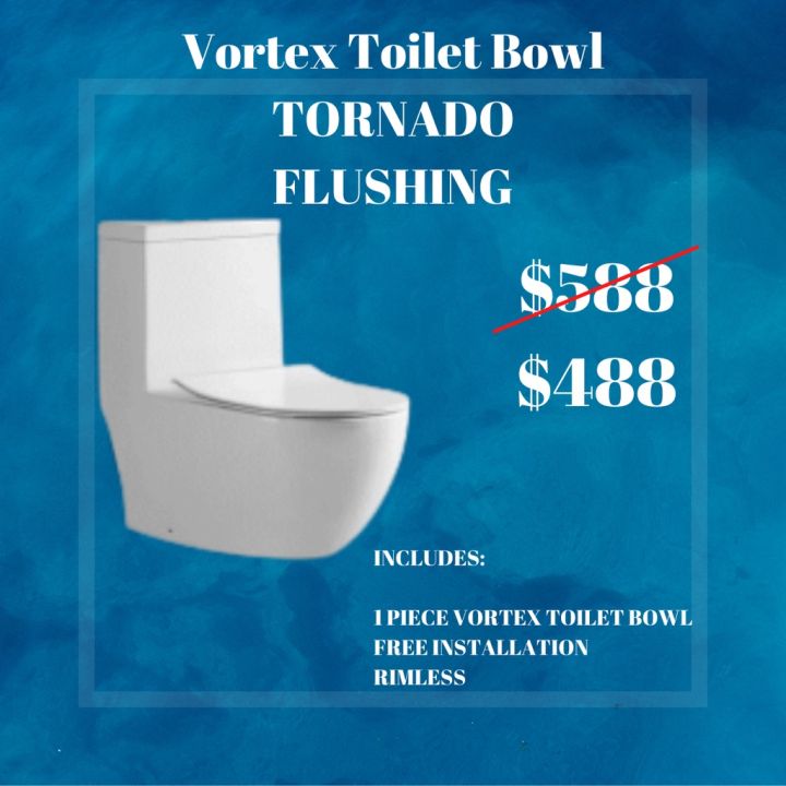 Vortex Rimless Toilet Bowl | Lazada Singapore