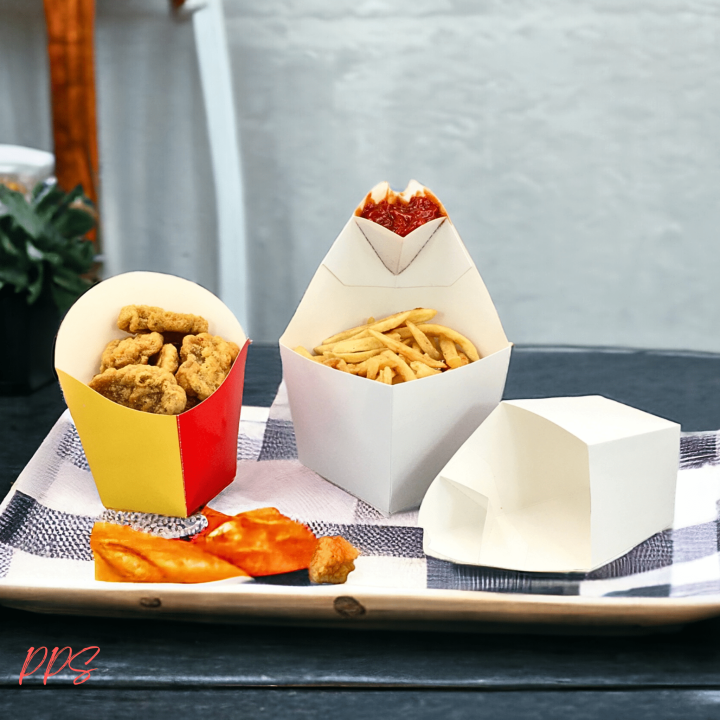 25pcs/50pcs French Fries,Chips,Nuggets,Chicken Finger Food Box with Dip ...