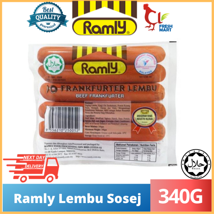 Ramly Beef Frankfurter Sosej (340g) | Lazada