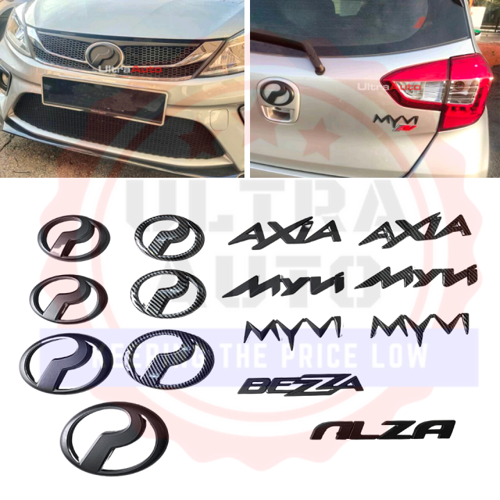 Perodua Aruz Myvi Alza Bezza Axia Viva Logo Emblem Front & Rear Matte ...