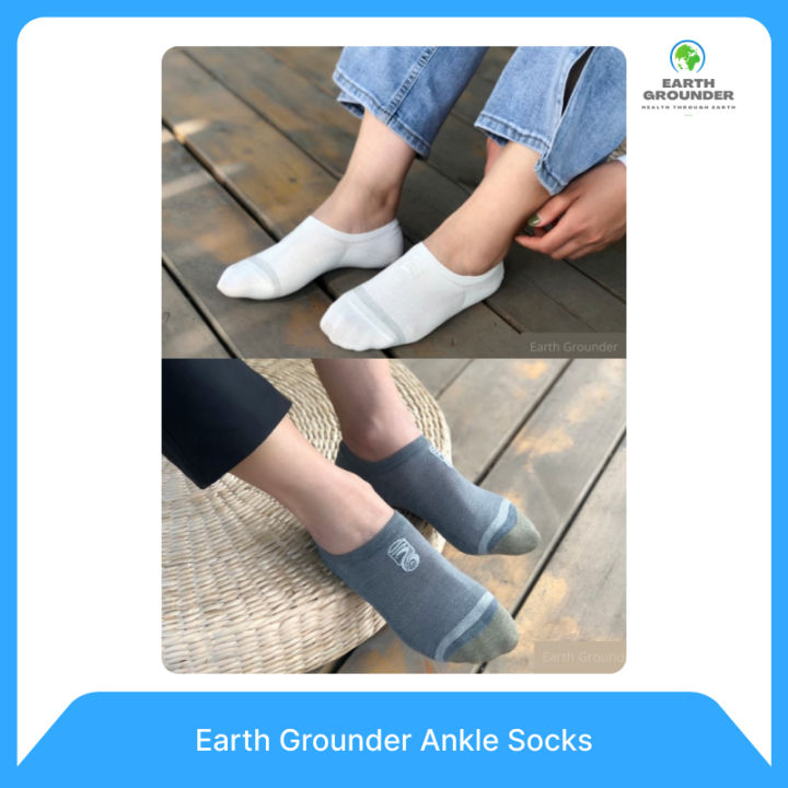 Earth Grounder - Grounding Men Copper Fiber Ankle Socks | Lazada Singapore