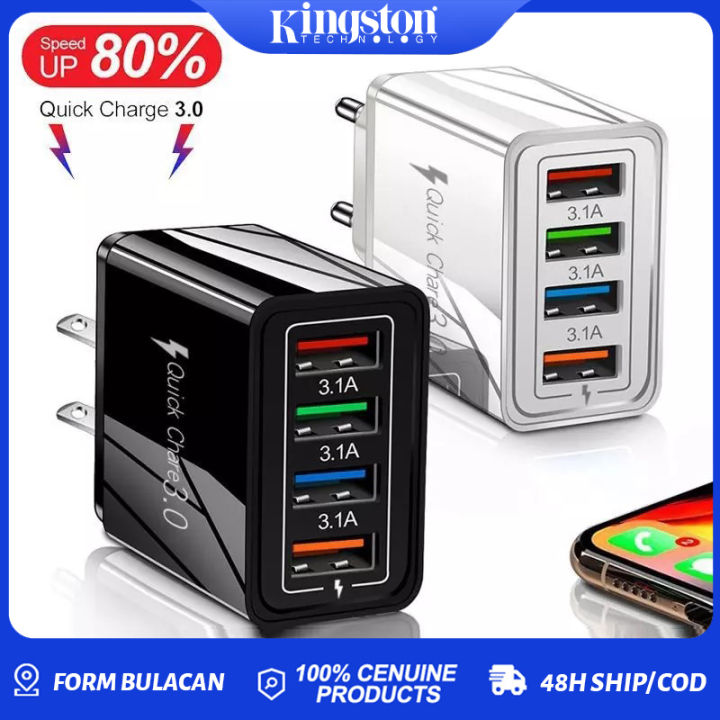 220V 4USB Color Charging Heads Multiple USB Charging Ports Fast ...