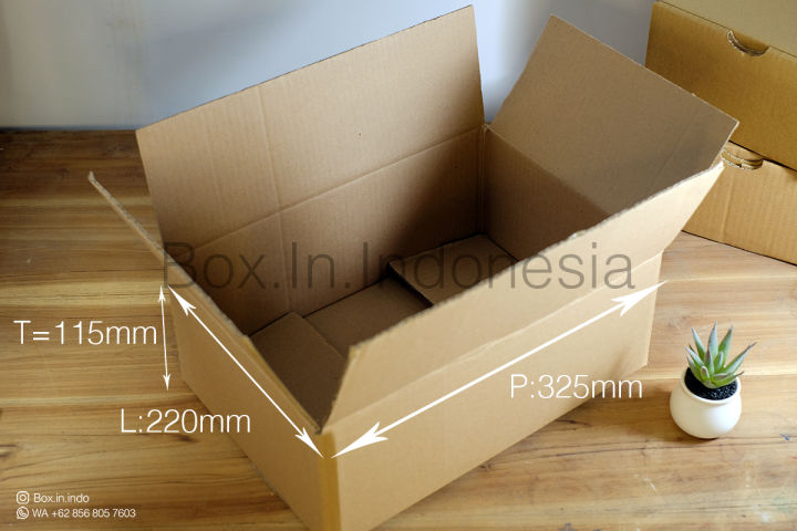 Kardus Baru 32,5x22x11,5 cm Box Dus Coklat Packing Polos | Lazada Indonesia