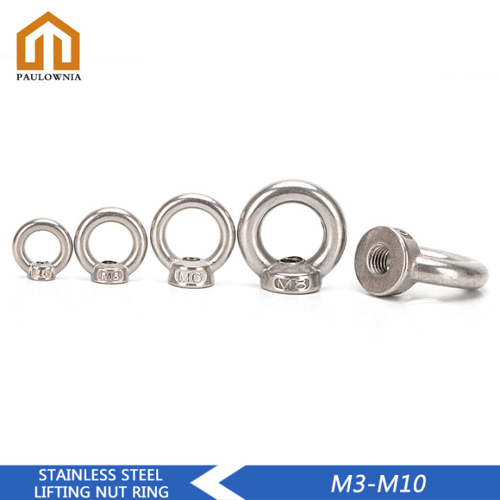 M3 M4 M5 M6 M8 M10 304 Stainless Steel Ring Hooking Nuts Loop Hole ...