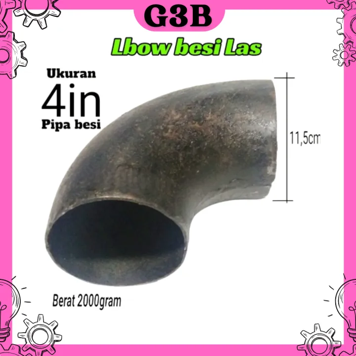 Elbow besi pipa las uk 4 inch elbo Lbow keni knee pipa las penyambung ...