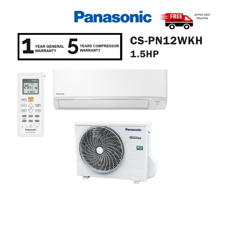 {FREE SHIPPING} Panasonic Air Conditioner CS-PN12WKH / CUPN12WKH 1.5HP ...