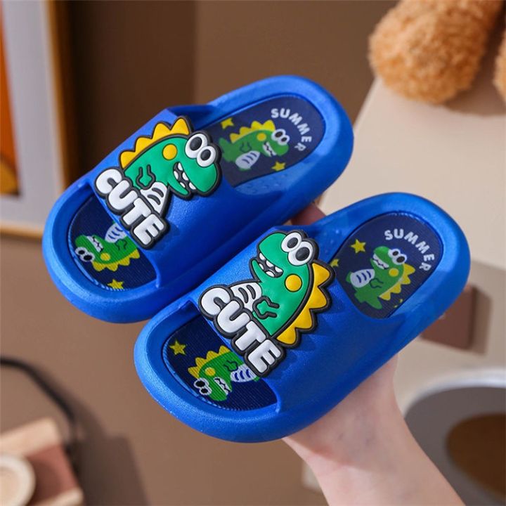 22-37 Cartoon DINO Selipar Budak Lelaki Indoor Slipper Kids Slipper ...