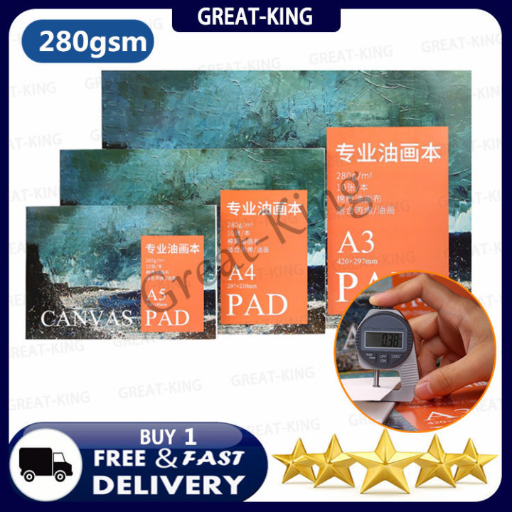Great-King 280gsm Professional blank canvas for painting Acrylic oil ...