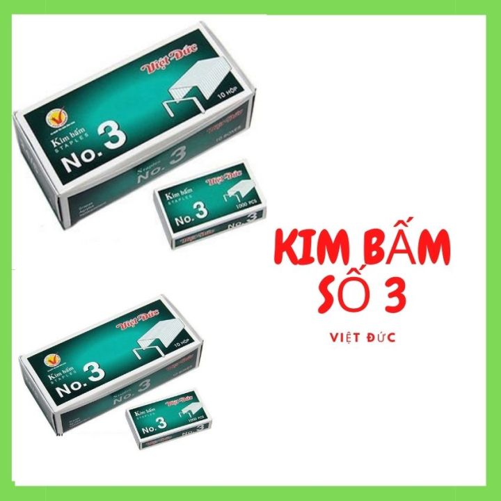 [ Kim Số 3] 1 Hộp Kim Bấm Số 3 Việt Đức, Độ Cứng Cao, Dễ Dàng Sử Dụng ...