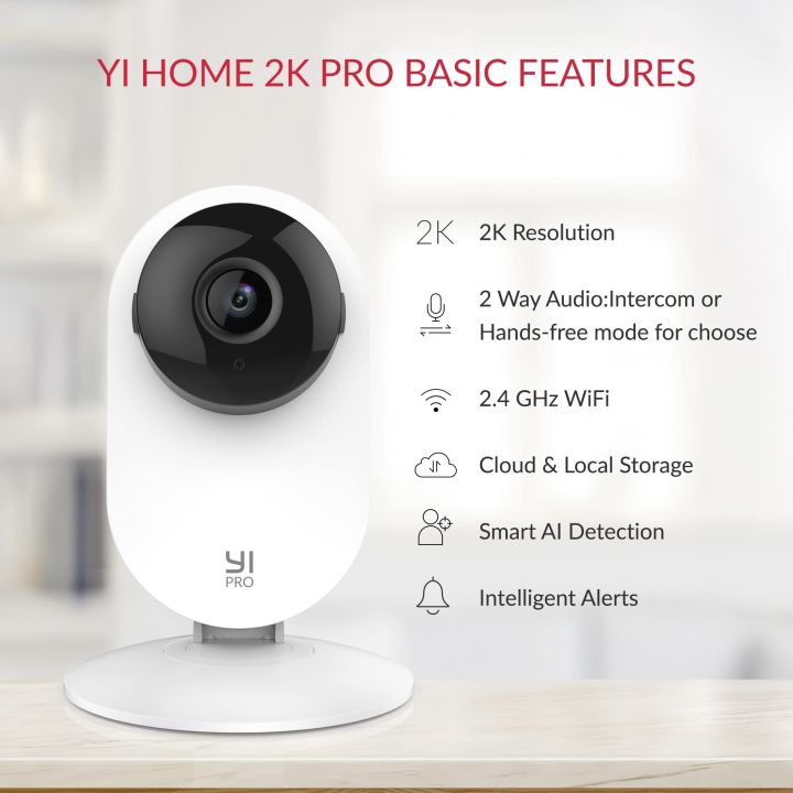 Nickk Store YI Pro 3Pc Kits 2K Home Camera Wi-Fi IP Security ...