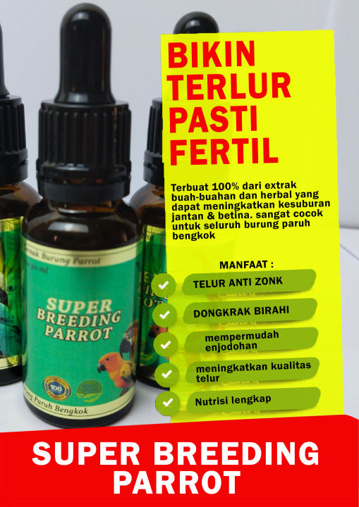 Super Breeding Parrot vitamin ternak paruh bengkok anti gagal | Lazada Indonesia
